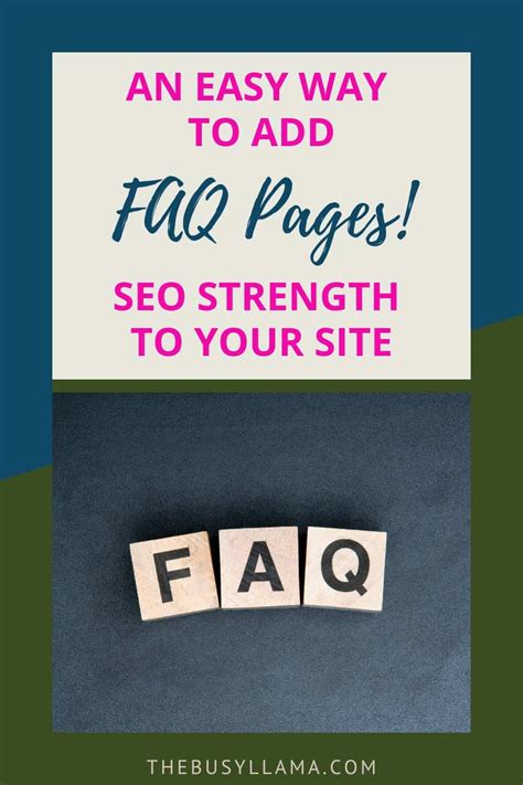 FAQ Pages An Easy Way To Add SEO Strength To Your Site The Busy Llama