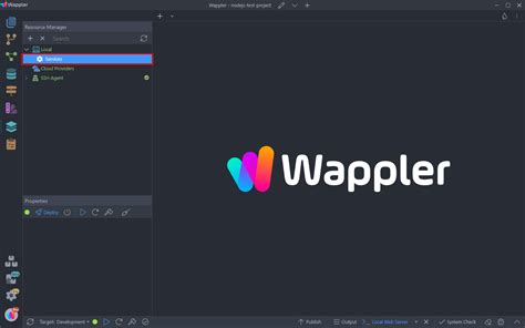 wappler documentation using a single local database server for all
