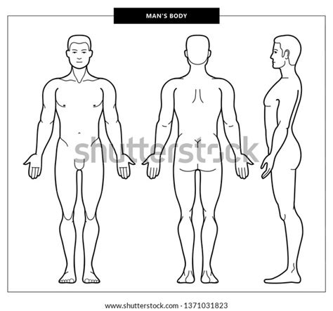 Man Body Outline Side View Draw A Circle On Layer Uxoriginplan And
