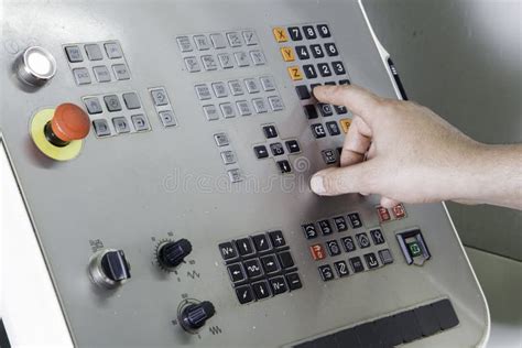 Operator Working CNC Machine Stock Photo Image Of Manufacturing Fettler 33002536