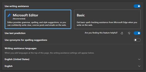 text prediction in edge browser microsoft qanda