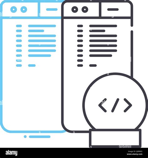 Hard Code Line Icon Outline Symbol Vector Illustration Concept Sign