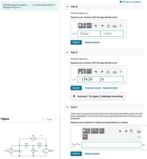 Solved Review Constants Find The Branch Currents In The Chegg Com