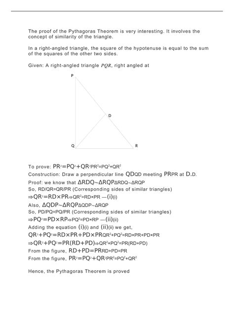 Summary The Proof Of The Pythagoras Theorem Mathematics Stuvia US