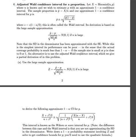 Adjusted Wald Confidence Interval For A Proportion