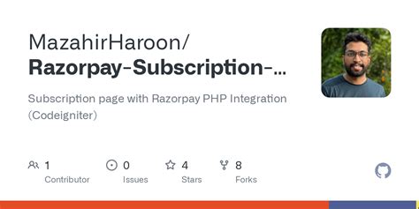 Github Mazahirharoonrazorpay Subscription Codeigniter Subscription Page With Razorpay Php