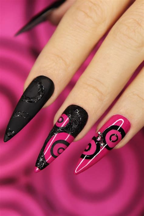 Pink And Black Nail Designs That Look Amazing Booksy Com