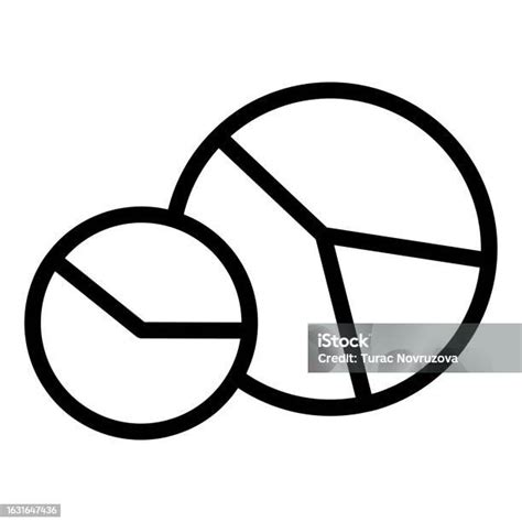 파이 차트 꺾은선형 아이콘입니다 흰색으로 분리된 원형 그래프 벡터 그림 다이어그램 개요 스타일 및 응용 프로그램을 위해 설계되었습니다 Eps 10 0명에 대한 스톡 벡터