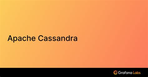 Apache Cassandra Plugin For Grafana Grafana Labs