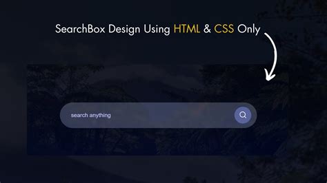 How To Make A Search Bar Using Html And Css Youtube