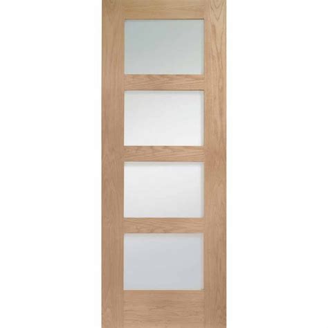 Four Sliding Doors And Frame Kit Shaker Oak 4 Pane Door Clear Glas