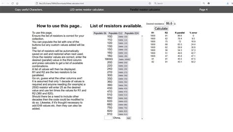 Resistor Calculator To Find Parallel Values To Make X Ohms Page 2
