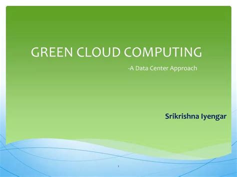 Ppt Green Cloud Computing Powerpoint Presentation Free Download Id