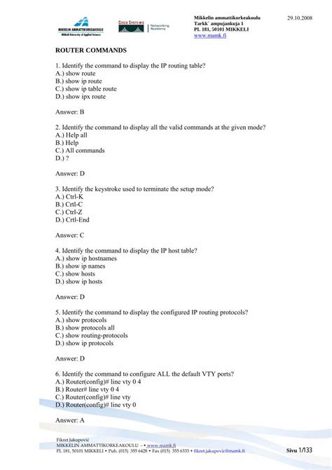 Pdf Ccna Cisco Routers Ios Commands Cnamikkeliamkficnamikkeliamk