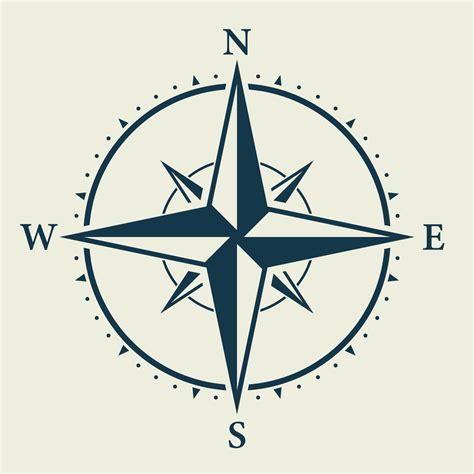 Compass Map Silhouette Icon Rose Wind Navigation Retro Equipment Glyph Pictogram Adventure