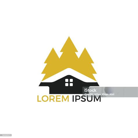 Desain Logo Rumah Pohon Pinus Ilustrasi Stok Unduh Gambar Sekarang
