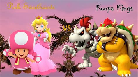 Mario Tennis Aces Toadette And Peach Vs Bowser And Dry Bowser Pink