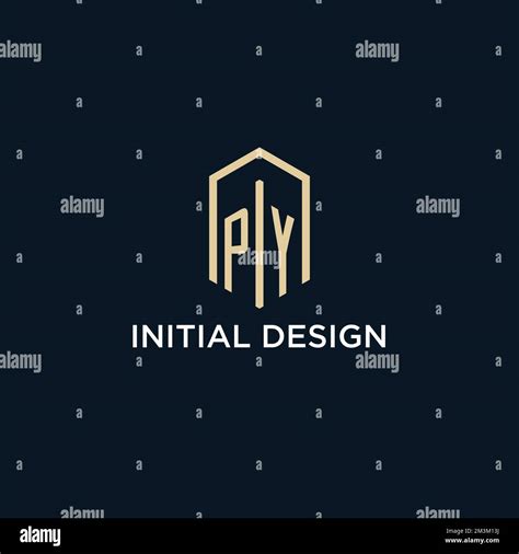 PY Initial Monogram Logo With Hexagonal Shape Style Real Estate Logo Design Ideas Inspiration