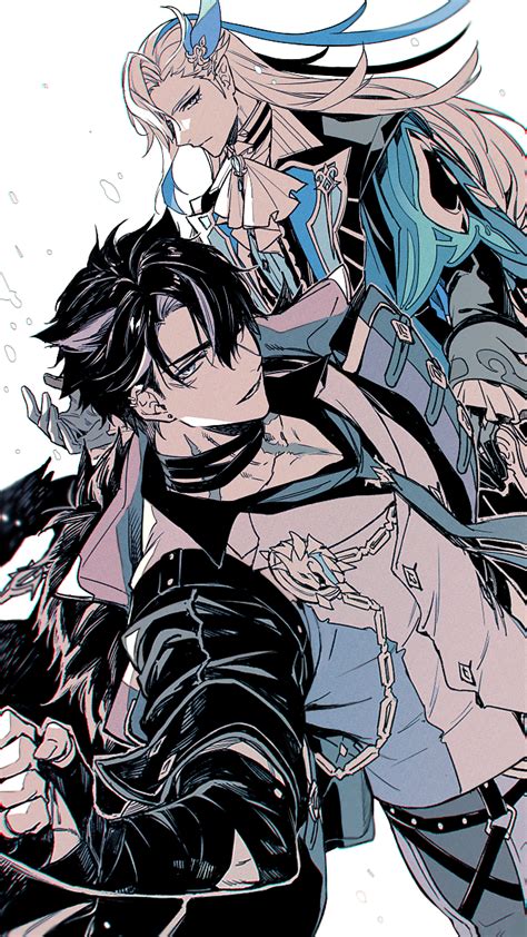 Neuvillette And Wriothesley Genshin Impact Drawn By Toriyoshi Danbooru