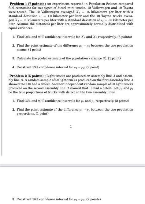 solved problem 1 7 points an experiment reported in