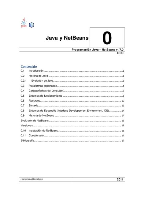 Pdf Programacion Java Y Netbeans