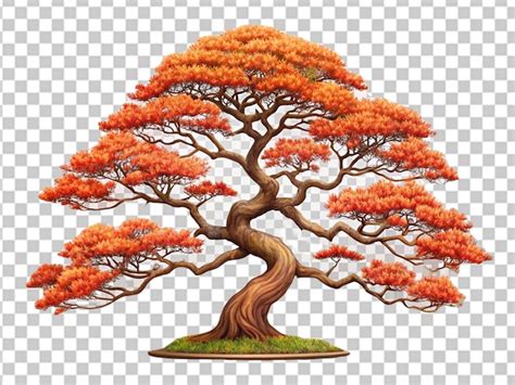 투명한 배경에 고립 된 립 나무 Png 프리미엄 Ai 생성 Psd