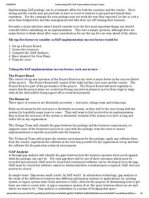 Sap Implementation Success Factors Pdf