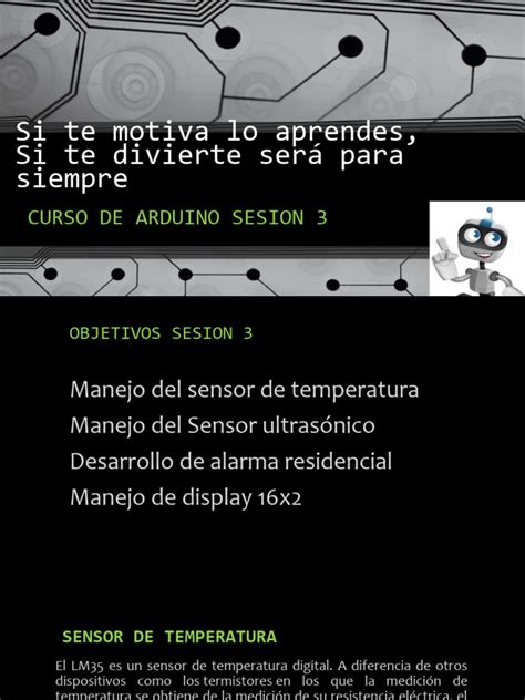 Curso De Arduino 3 Pdf Sensor Ingenieria Eléctrica