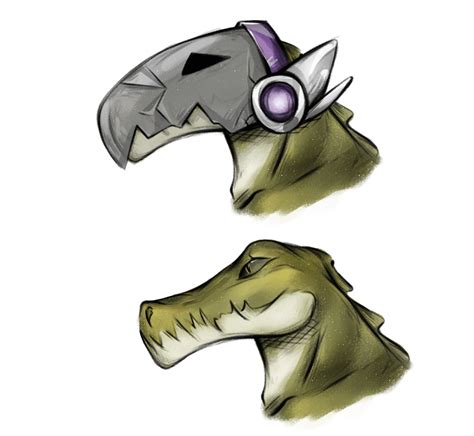 My Croc Jaro With A Protogen Visor And Without One Art By Me R Furry