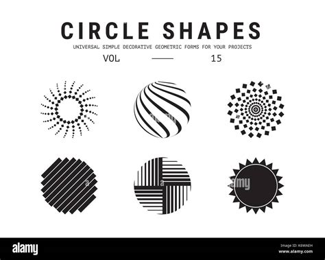 Universal Circle Shapes Set Stock Vector Image And Art Alamy