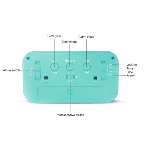 Desk Digital Led Alarm Clocks Thermometer Week Sno Grandado