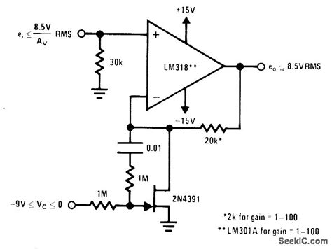 GAIN CONTROLLED AMPLIFIER Amplifier Circuit Circuit Diagram SeekIC Com