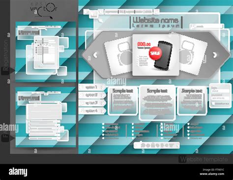 Website Design Template Menu Elements Stock Vector Image Art Alamy