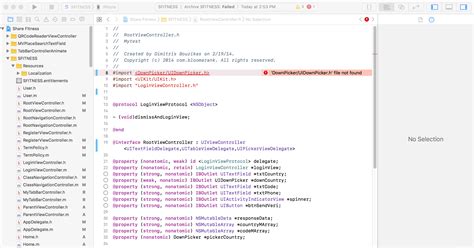 Ios Obj C Downpicker File Not Found Can Simulate But Can T Archive Stack Overflow
