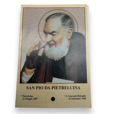 Padre Pio Holy Card St Pio Vintage Prayer Card Catholically