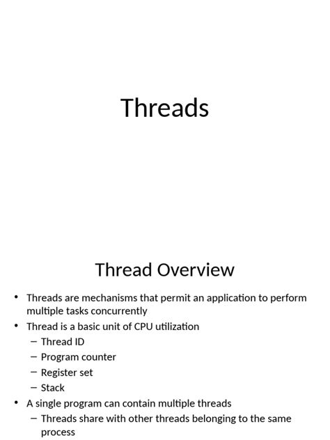 Operating System Threads Updated Pdf Thread Computing Process