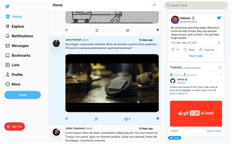 Github Davydocsurgsocialite Twitter Clone Built With Reactjs