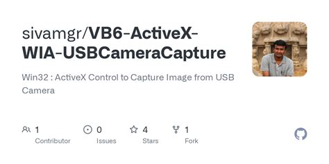 Vb6 Activex Wia Usbcameracapturewebcamvbp At Master · Sivamgrvb6