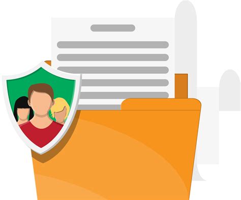 Personal Yellow Folder With Document Paper Roll 35774077 Png