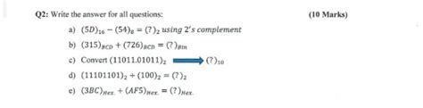 solved 10 marks q2 write the answer for all questions a