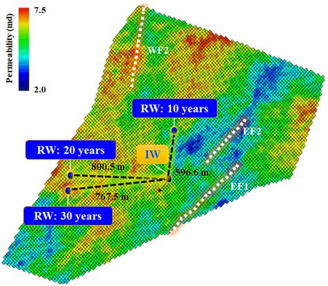 The Top View Of The Geological Model With The Property Of Vertically Download Scientific