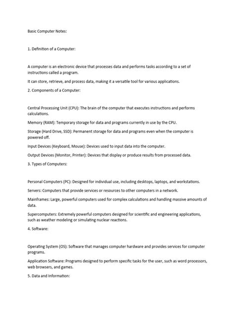 Computer Basic Download Free Pdf Operating System Personal Computers