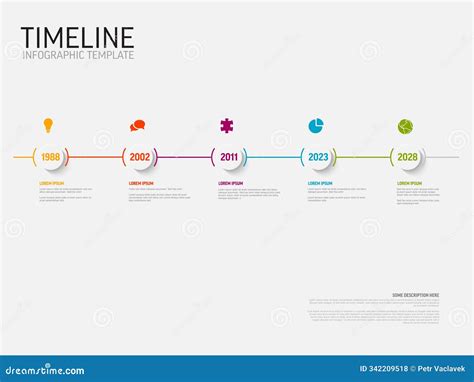 Timeline Diagram Template Layout In Blue Color Flowchart Infog Creative Ai Royalty Free Stock