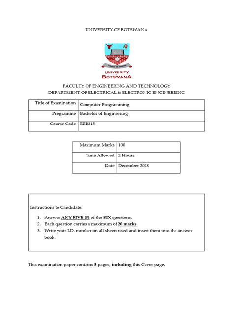 Final Exam 2018 Pdf Computing Computer Programming