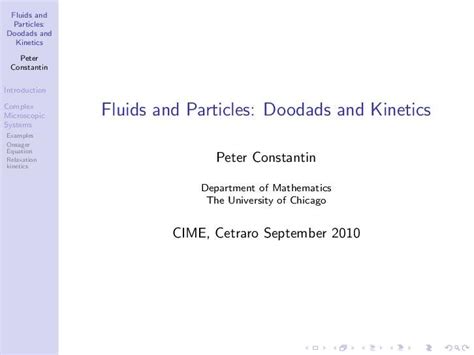Pdf Fluids And Particles ~const Cime101talk
