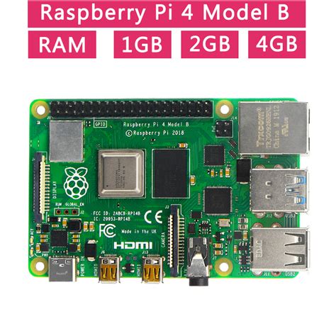 Raspberry Pi 4 Model B Kit With Aluminum Case Heat Sink 3a Power Switch Micro Hdmi Sd Card