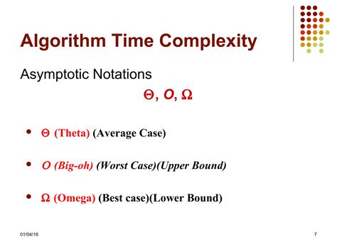 Specification And Complexity Algorithm Ppt