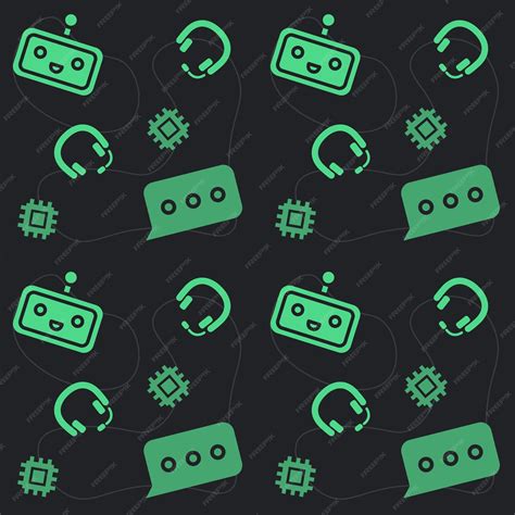 Premium Vector Artificial Intelligence Chat Pattern Design Computer Chatbot Background