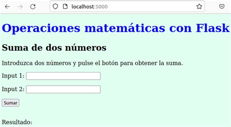 Alto Código Sumar Números De Un Formulario Web Con Python Y Flask