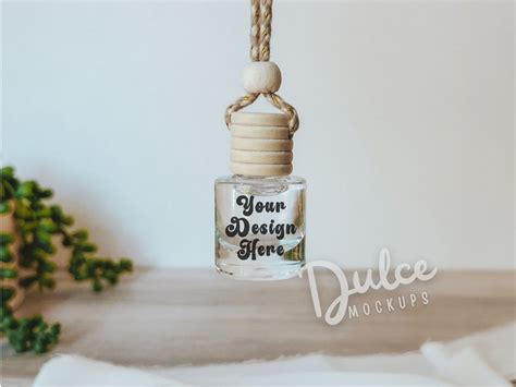 Car Diffuser Mockup Label Template Canva Mockup Car Air Freshener Mockup Reed Diffuser Label